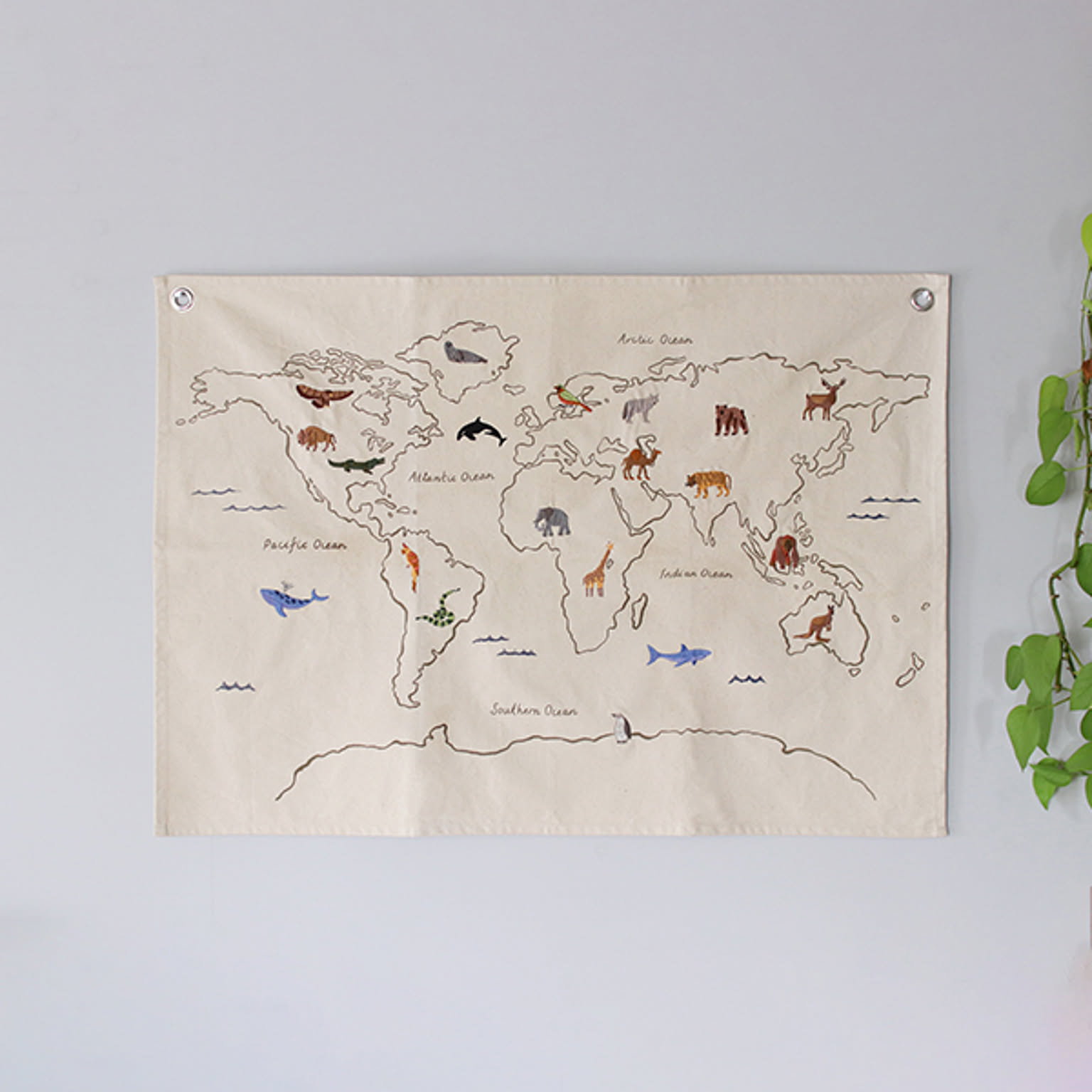 ferm LIVING (ファームリビング) The World Textile Map (ワールド テキスタイルマップ) /世界地図 ...
