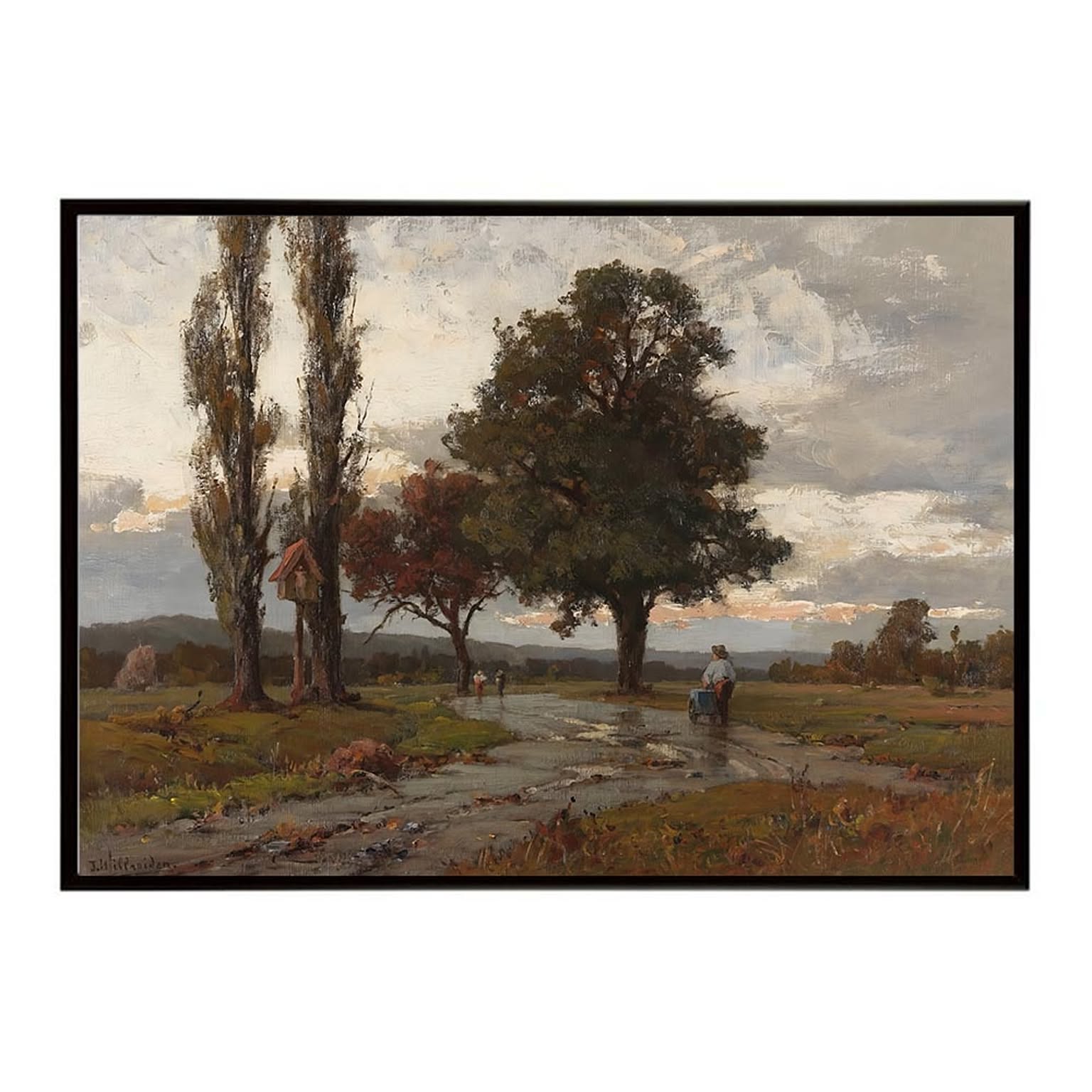 EFPI 世界の古い絵画 レトロポスター デジタルリマスターLandschaft mit abzie【bn-poster-3683】 - 通販 ...