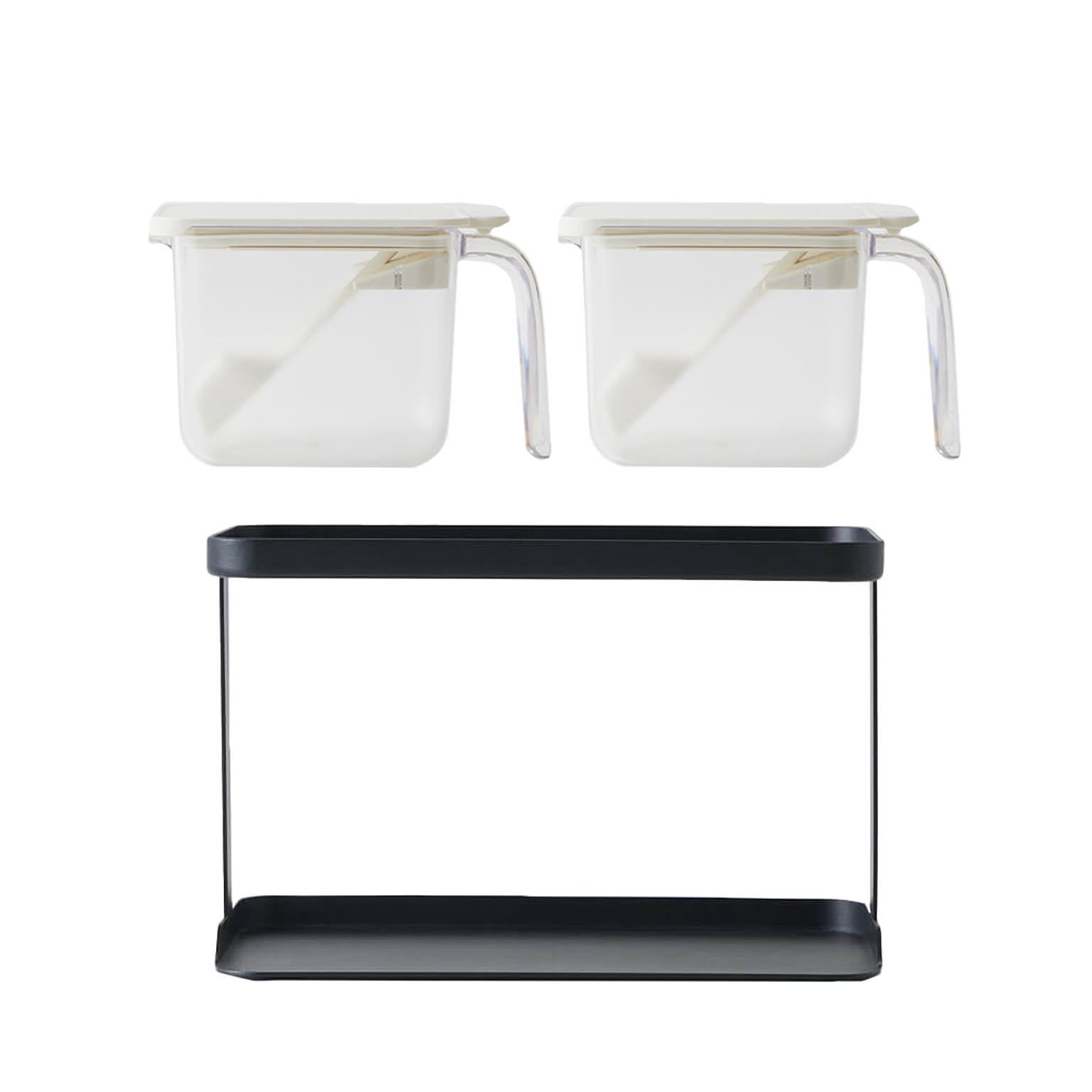 marna マーナ 調味料ポット 600ml 2個 調味料ラック ワイド 3点セット K774 K775 - 通販 | 家具とインテリアの通販【RoomClipショッピング】