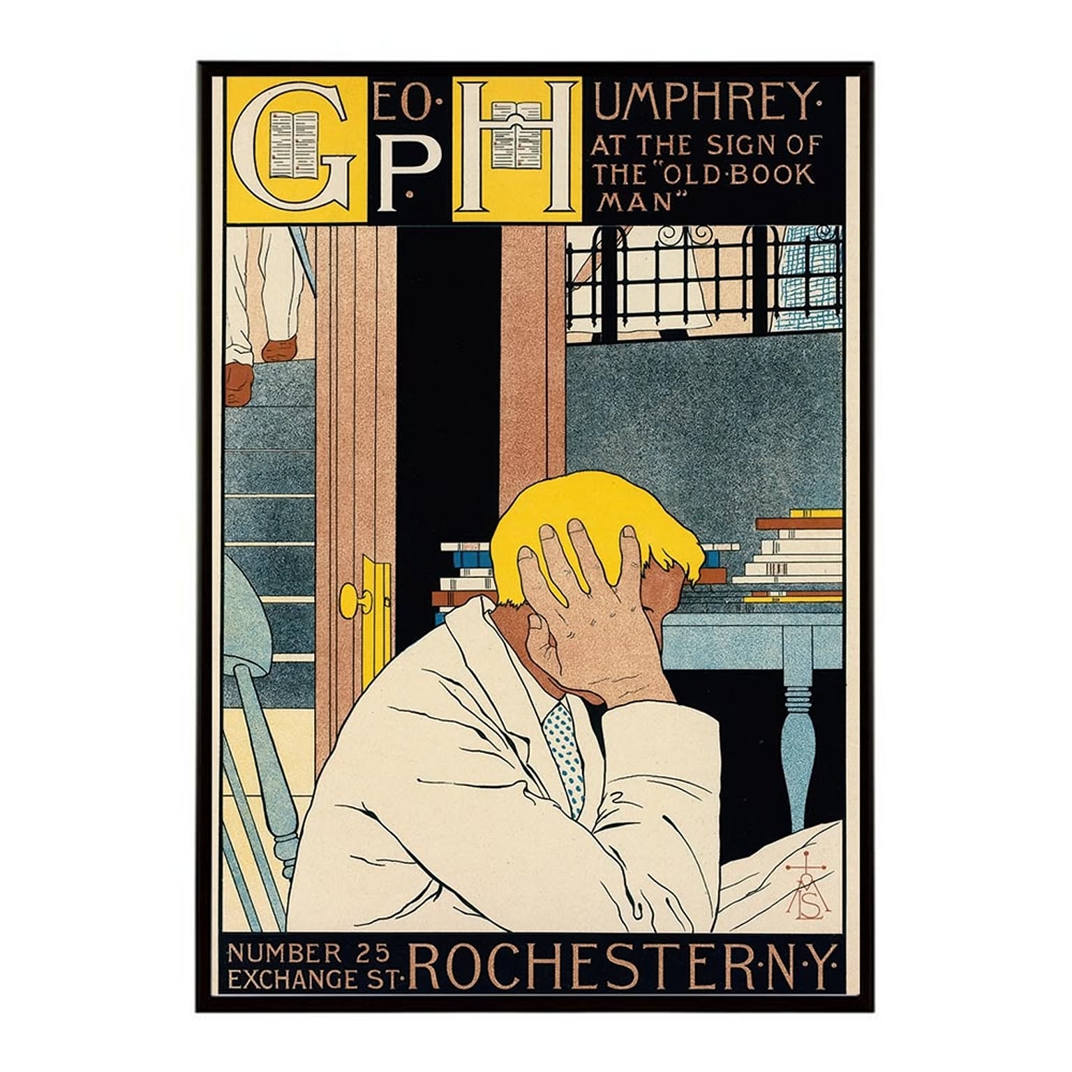 EFPI The Old Book Man 超レトロ 古い 世界 ポスター インテリア クラシック 【bn-poster-2223】 - 通販 | 家具とインテリアの通販【RoomClip ...