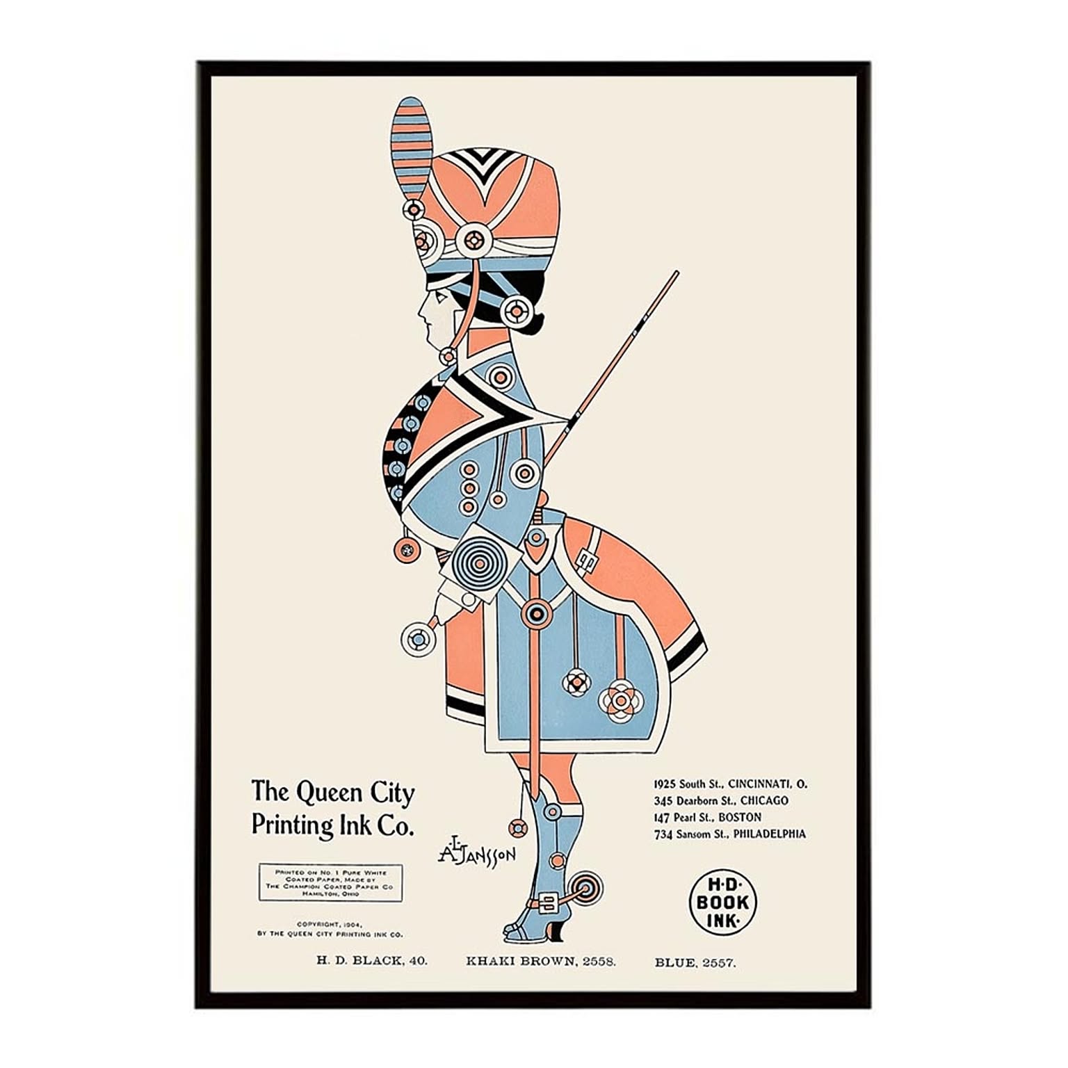 EFPI Queen_City_Ink_Ad._24超古いポスター 復刻 デジタルリマスター 古典 【bn-poster-1450】 - 通販 ...