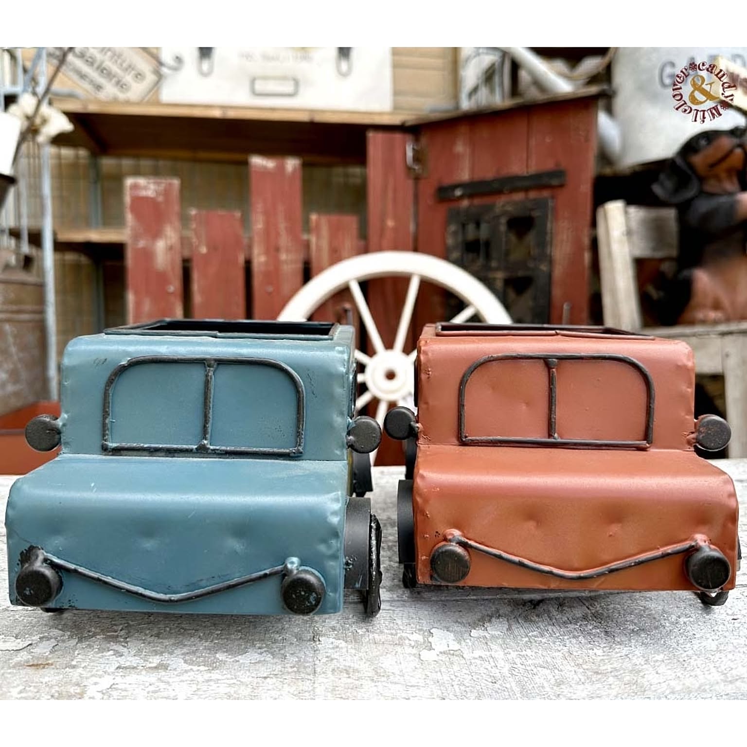 アメリカン レトロ 小物入れ ポット アンティーク調 アイアン 車 アメリカン レトロ 小物入れ ポット アンティーク調 アイアン 車