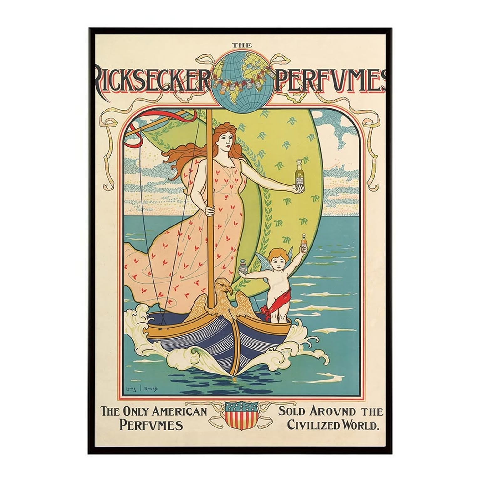 EFPI Ricksecker Perfumes超古いポスター 復刻 デジタルリマスター 古典 アン【bn-poster-1479】 - 通販 ...