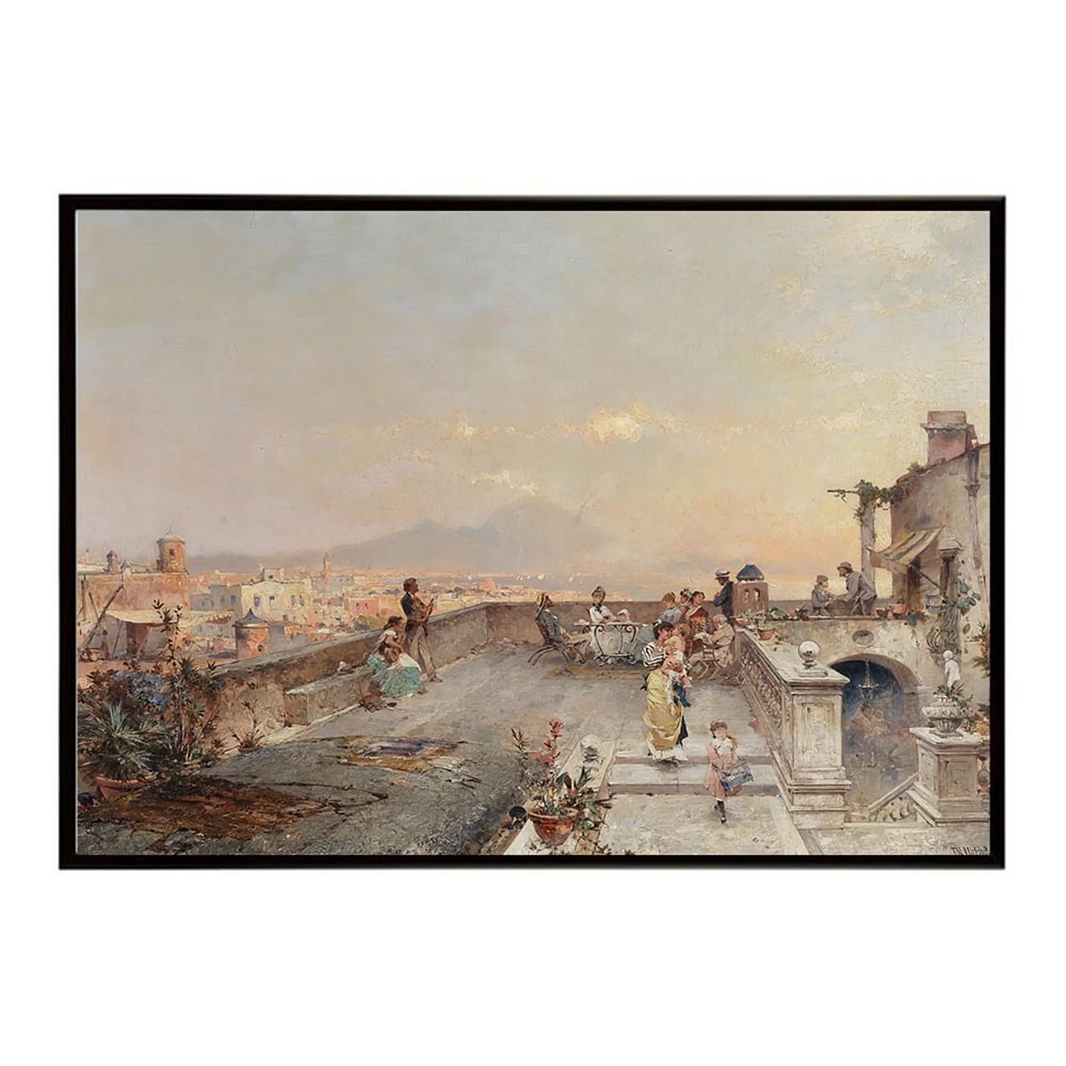 EFPI 世界の古い絵画 レトロポスター デジタルリマスターEvening festivities 【bn-poster-3167】 - 通販 ...