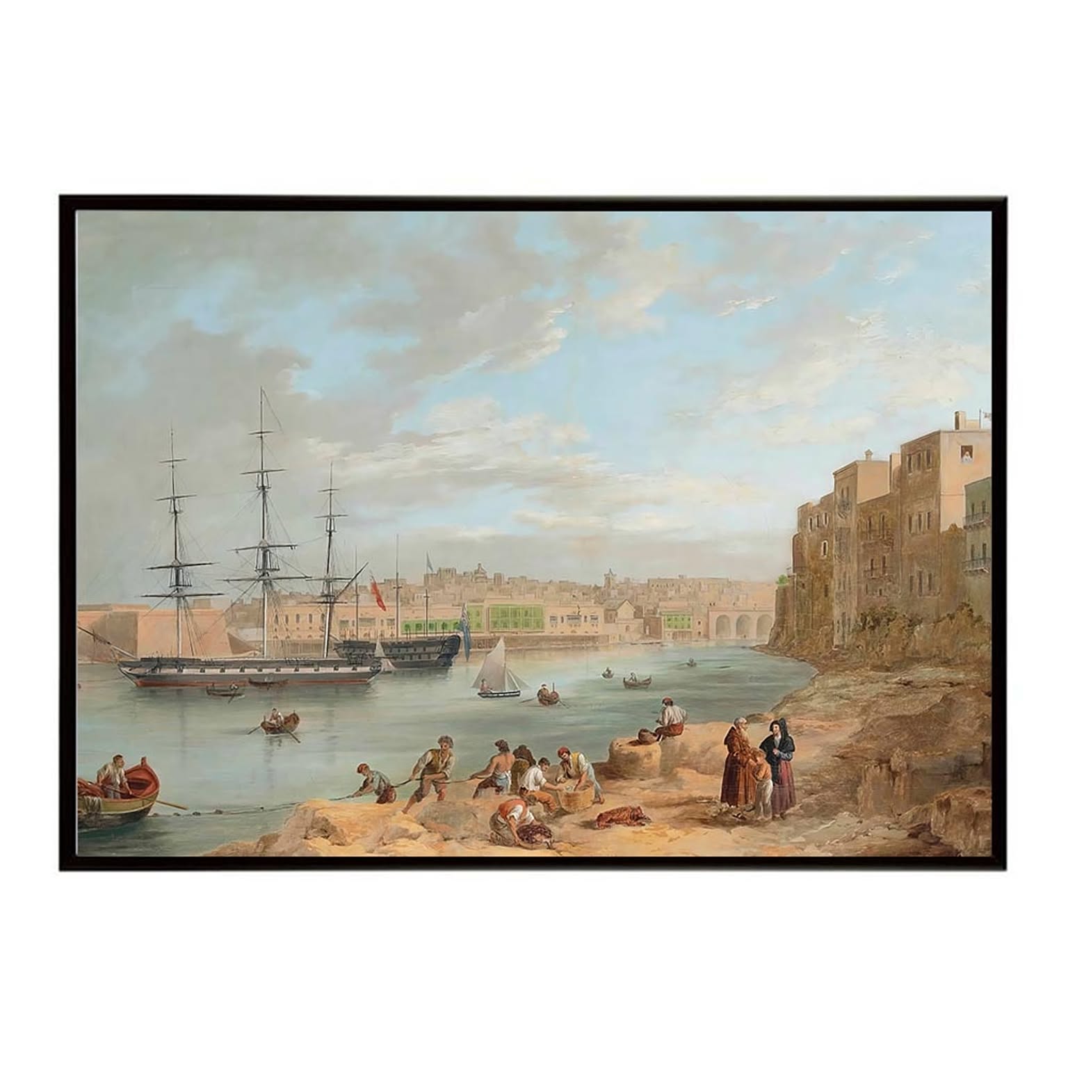 EFPI ポスター 名画 絵画 フレーム HMS Champion フォート・セント・アンジェロ バ【bn-poster-5914】 - 通販 ...