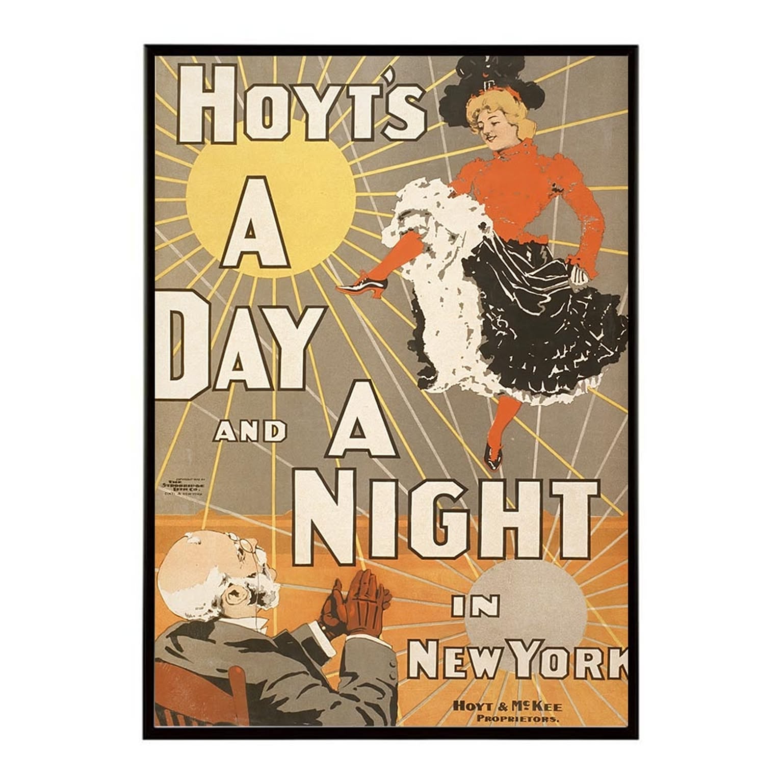 EFPI Hoyt’s A day and a night in New York 超レトロ 古い 【bn-poster-1823】 - 通販 ...