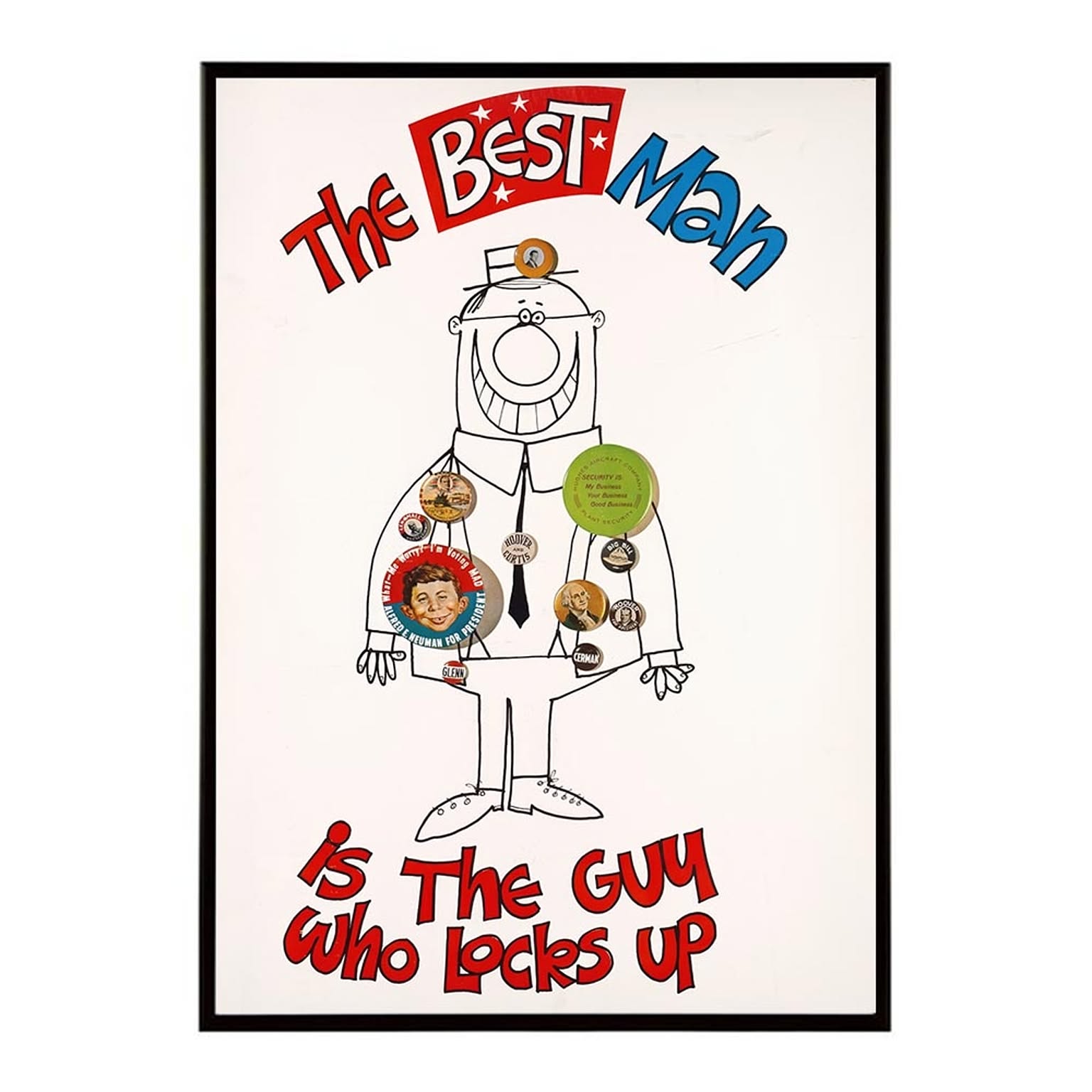 EFPI The best man is the guy who locks up超古いポスター 復【bn-poster-1598】 - 通販 | 家具とインテリアの通販【RoomClip ...