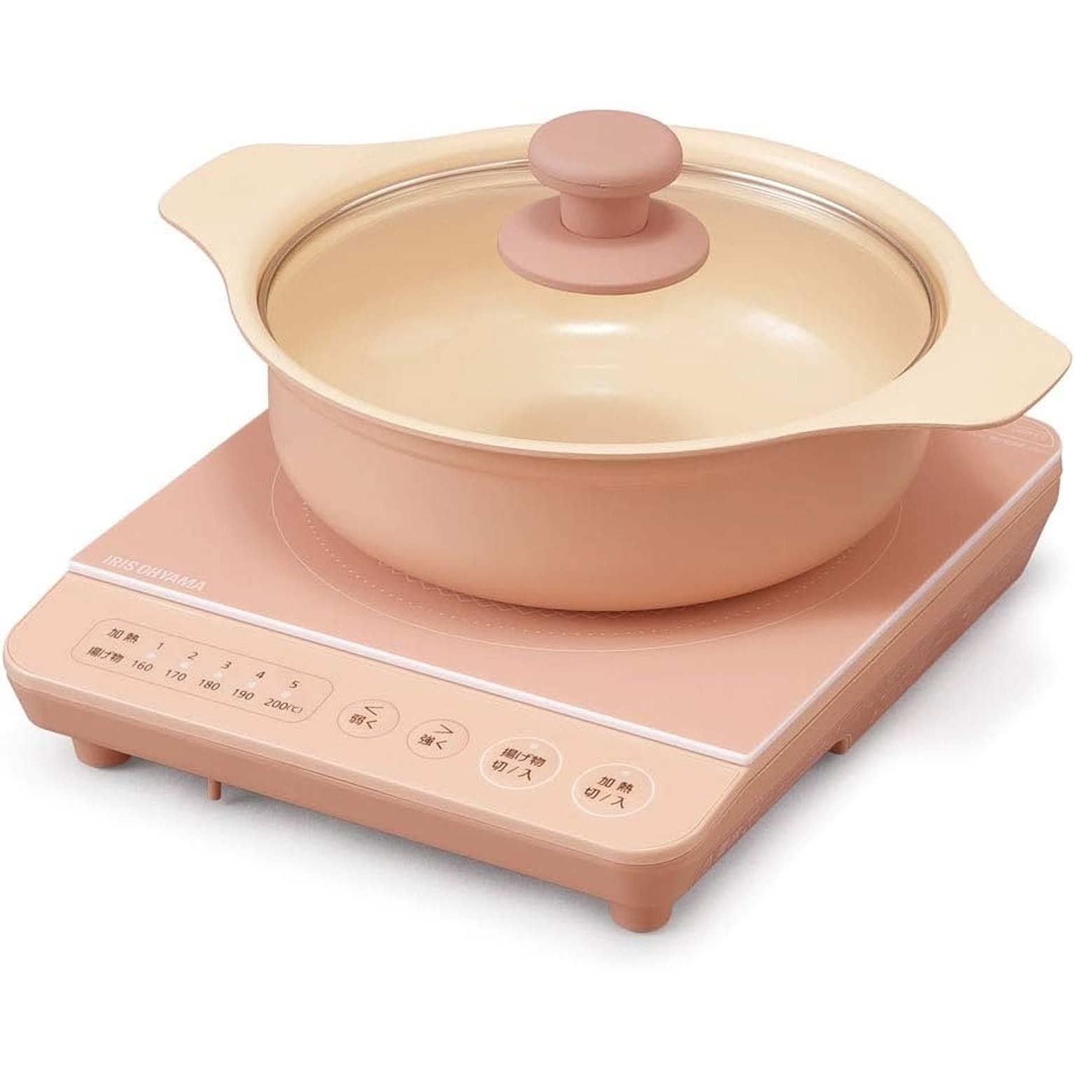 アイリスオーヤマ IHコンロ 1口 IHクッキングヒーター 卓上 鍋セット 1000W ピンク IHKP-T3820-P - 通販 | 家具と ...