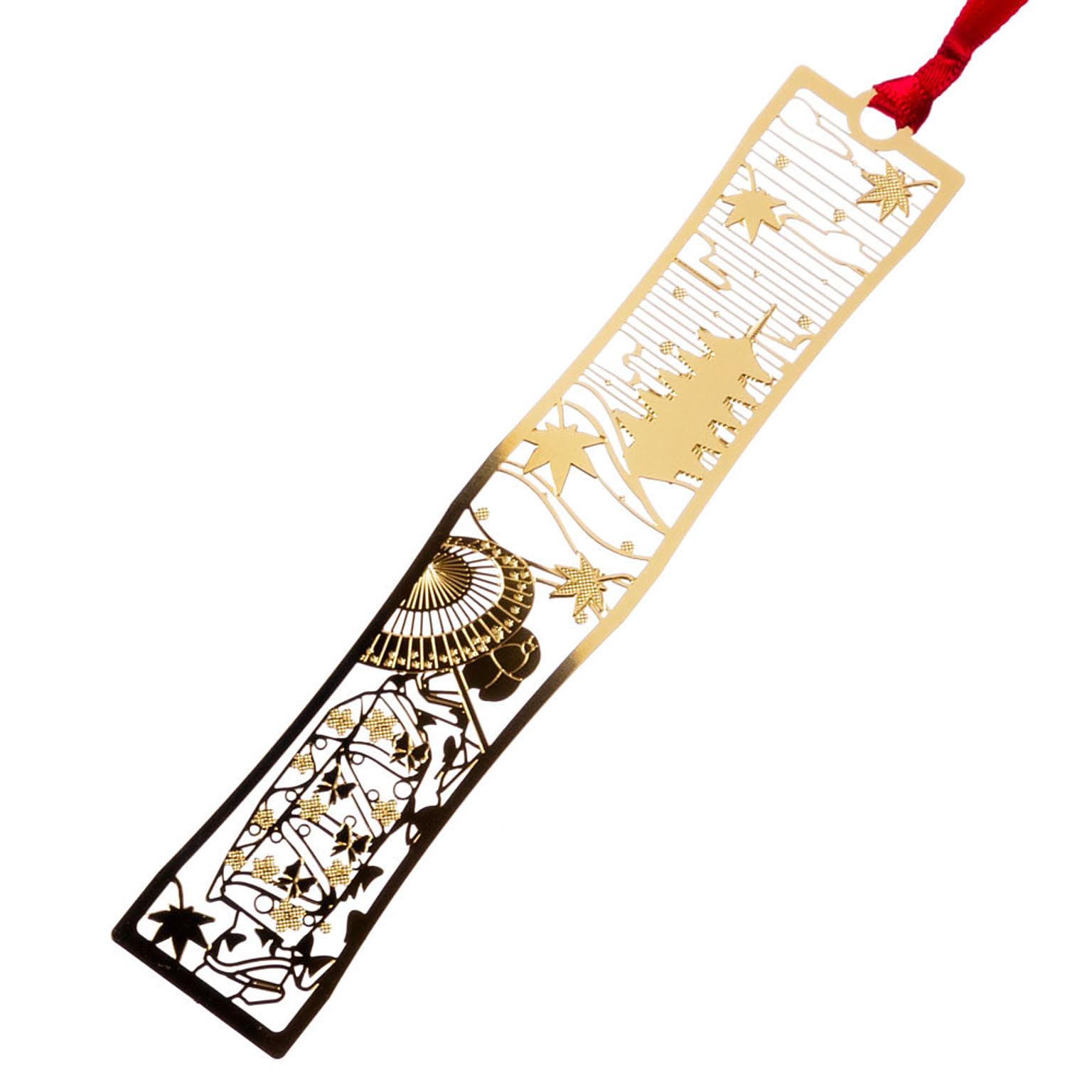 東洋精密工業 和柄ブックマーカー 金の栞シリーズ 24K表面加工 金属製ブックマーカー Metal bookmark, Japanese ...